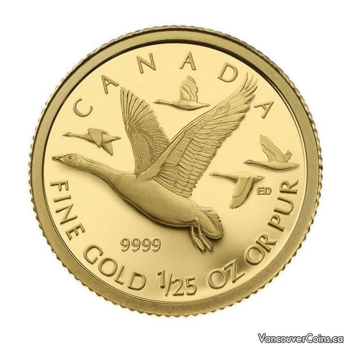 2011 Canada 50 Cents Fine Gold Coin Geese Flock 1/25th oz pure Gold ...