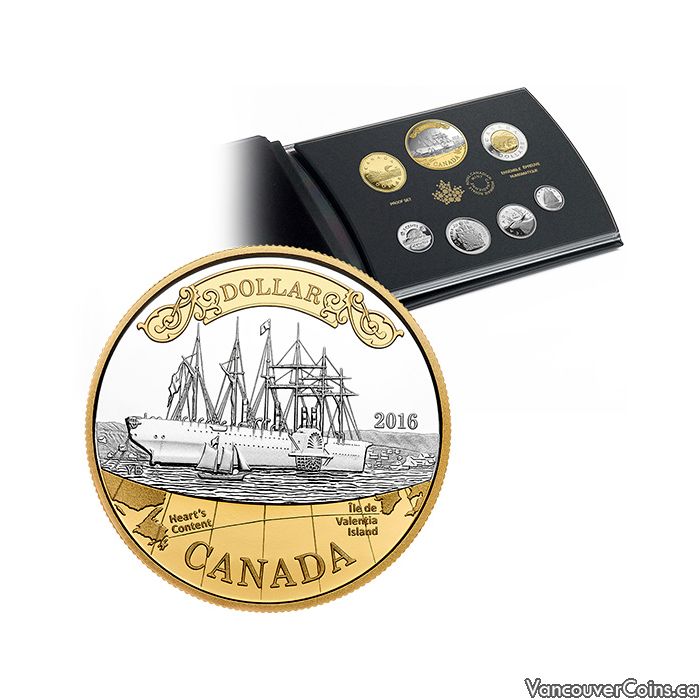 2016 Canada Pure Silver Proof Coin Set 150th Transatlantic Cable ...