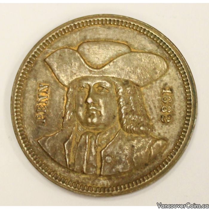 1682-1882 October 24th US Mint Bi-centennial of Pennsylvania William ...