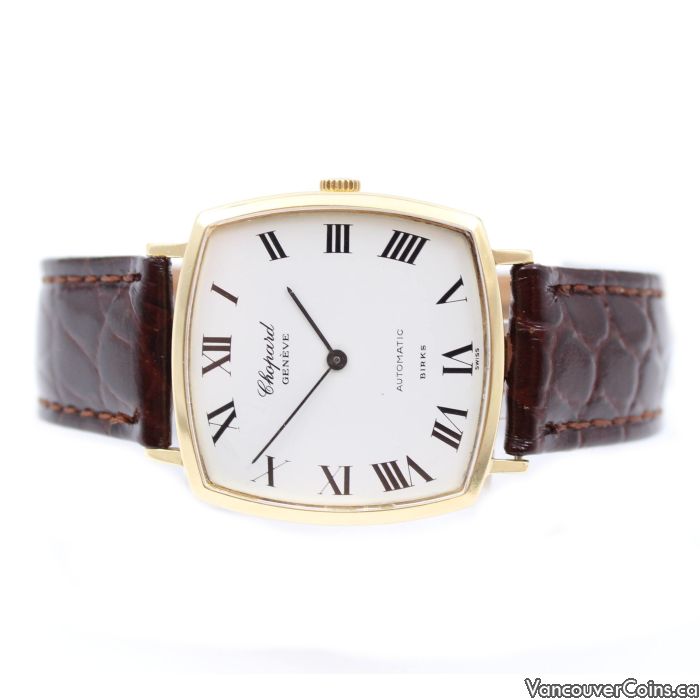 Chopard Geneve Birks 18K Gold Automatic Mens Watch 1970s cal. 2-66 ref ...