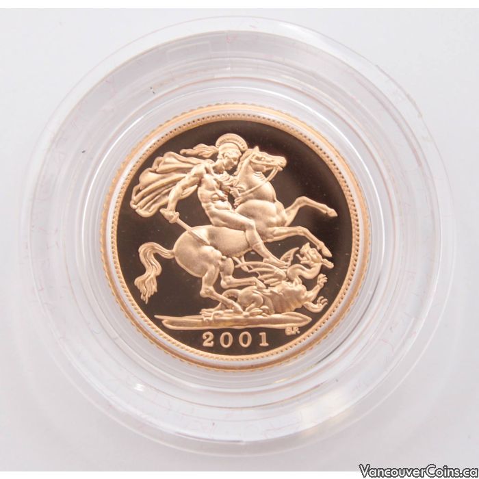2001 Half Sovereign gold coin Royal Mint with box booklet and COA Gem ...