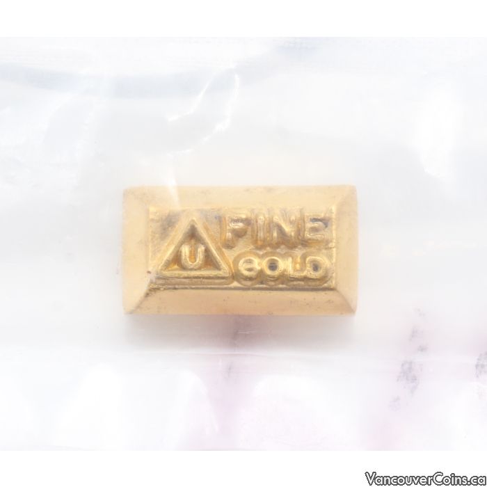 Very Rare Delta Smelting and Refining 1.014 Oz Poured Gold Bar .999 ...