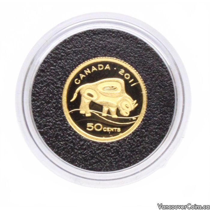 2011 50-Cent 1/25 oz Fine Gold Coin – Wood Bison - Professional Dealers ...