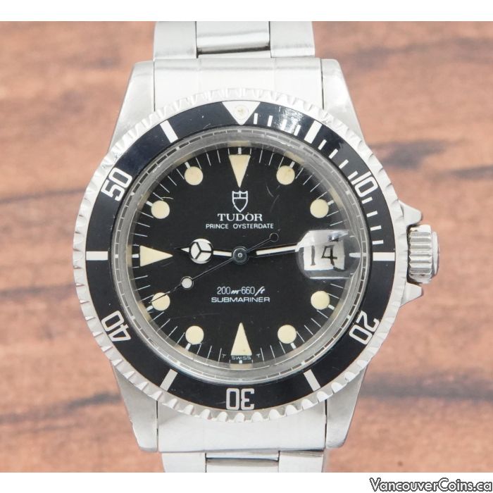 Tudor Submariner Oysterdate 76100 Black 1984 Vintage 40mm Mens Watch ...
