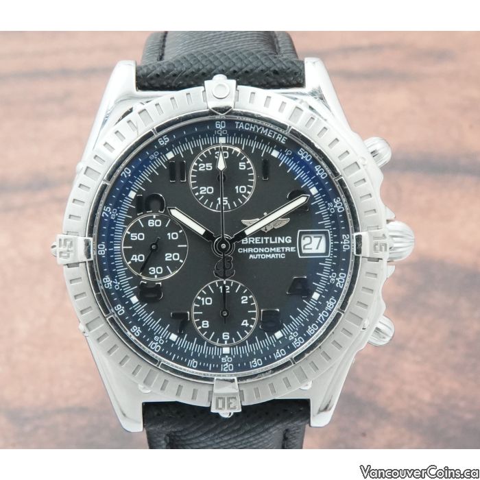 Breitling Chronomat A13352 Black Dial Stainless Automatic Chronograph ...