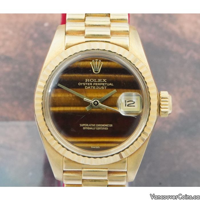 Rolex Datejust 6917 President 18K Tigers Eye Dial Oyster Perpetual ...