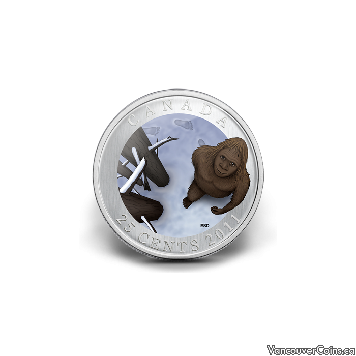 2011 Canada Sasquatch 25 Cent Coin Mythical Creatures - Professional ...