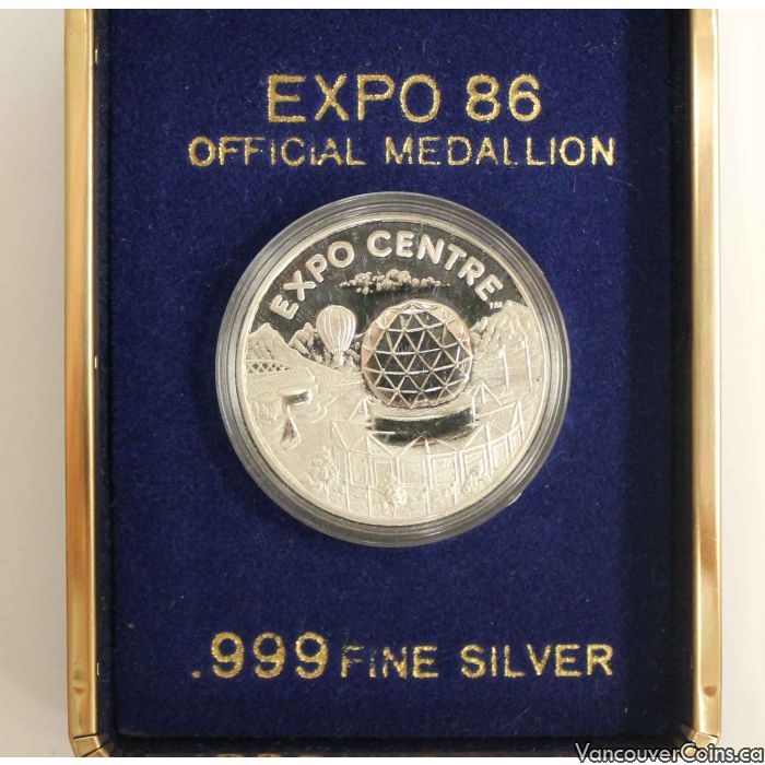 Official Vancouver Expo 86 .999 Fine Silver Medallion in original ...