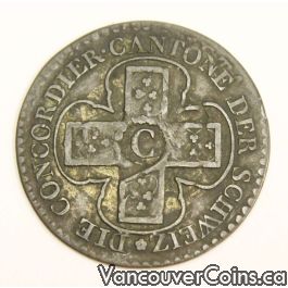 1826 Switzerland Bern Canton 1 Batz coin VF25 - Professional Dealers of ...