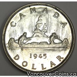 1945 Canada silver dollar EF40 - Professional Dealers of Coins, Bank ...