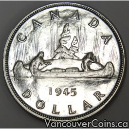 1945 Canada silver dollar EF45 details cleaned - Professional Dealers ...