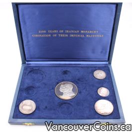 1971 Empire of Iran Silver 5-coin proof set - Professional Dealers of ...