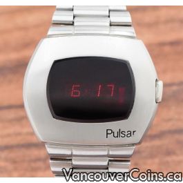 Pulsar P2 RED LED Digital Time Computer James Bond 007 Vintage Watch ...