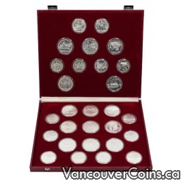 1980 Moscow Olympics USSR Silver 28-Coin Proof Set .900 Fine in ...