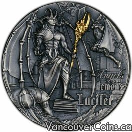 2021 Lucifer $5 Niue Angels And Demons Antique Finish 2 Oz Silver Coin ...