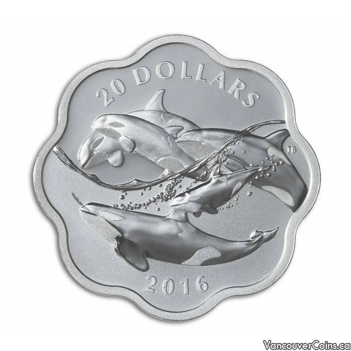 2016 Canada $20 Master of the Sea: The Orca - Pure Silver Coin ...