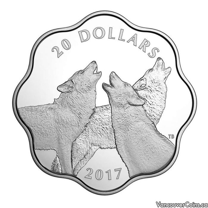 2017 Canada $20 Master of the Land: Timber Wolf - Pure Silver Coin ...