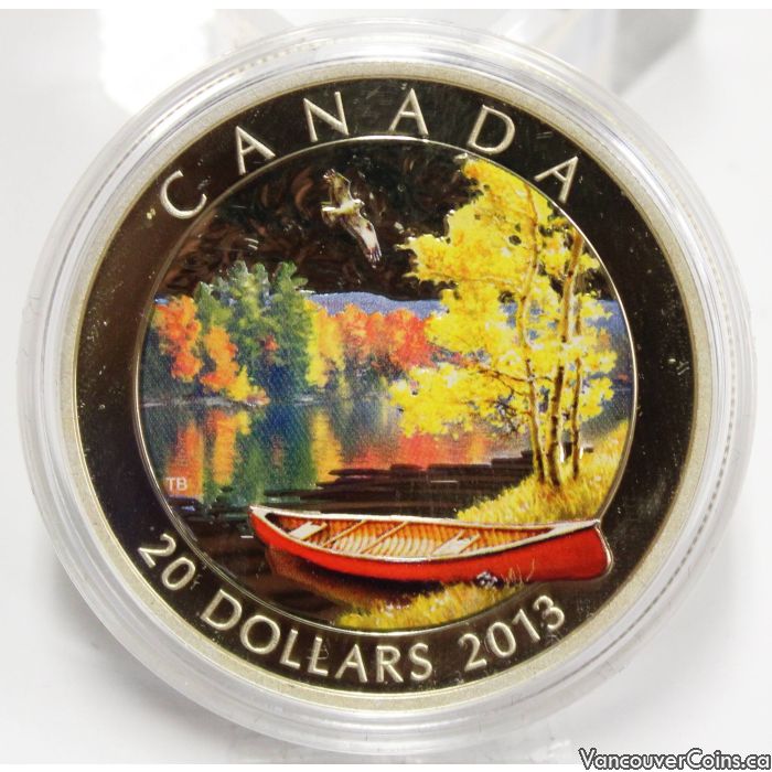 2013 $20 Canada Silver Proof Coin - Autumn Bliss 1 oz fine silver coin ...