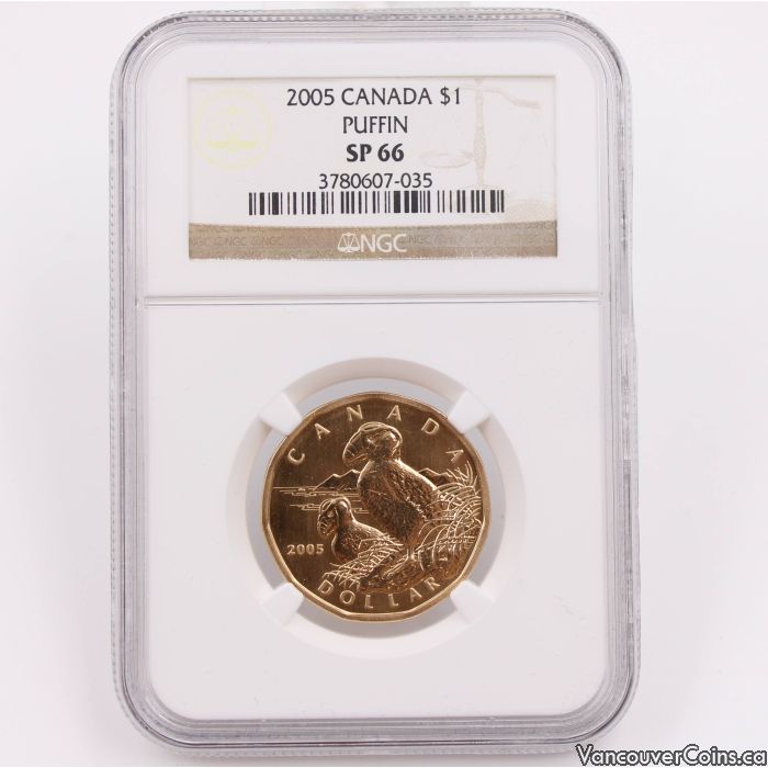 2005 Canada $1 Puffin Loonie NGC SP 66 dollar - Professional Dealers of ...