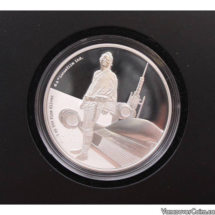 2017 Star Wars Luke Skywalker 1 oz .999 Silver Coin Niue New Zealand ...