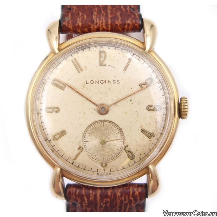 Longines 14K Solid Gold Case Vintage Cal. 10L Manual Wind Watch ...