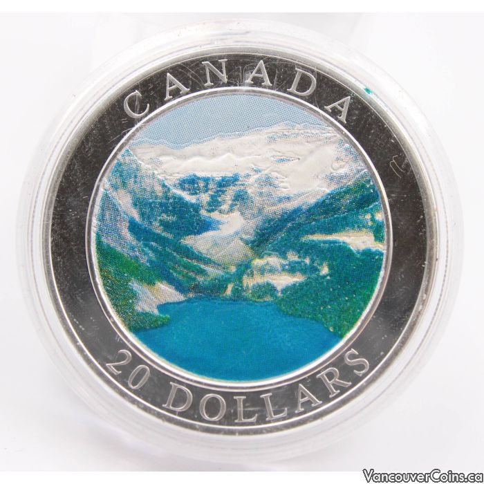 2003 Canada 20 Dollar Silver coin Natural Wonders Rocky Mountains ...