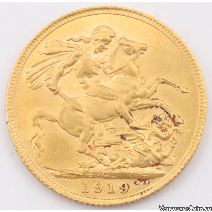 1919 C Canada sovereign gold coin nice AU - Professional Dealers of ...