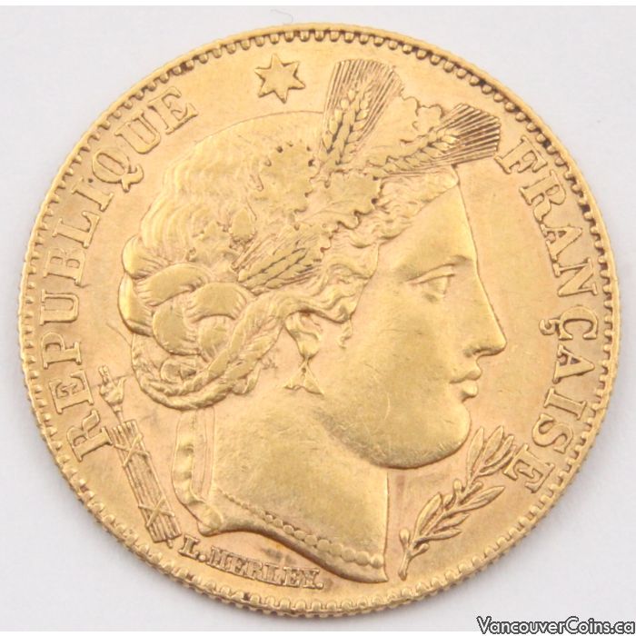 1899 A France 10 Francs gold coin nice EF+ - Professional Dealers of ...