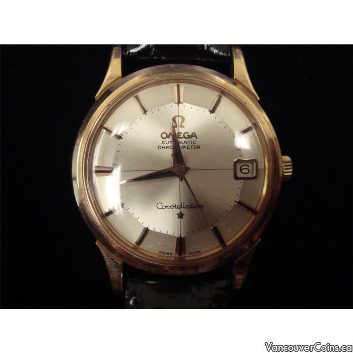 Mens Watch Omega Automatic Constellation 18k Gold Chronometer ...