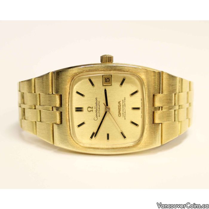 Men's Vintage OMEGA Constellation 18K Solid Gold Thick Heavy Case ...