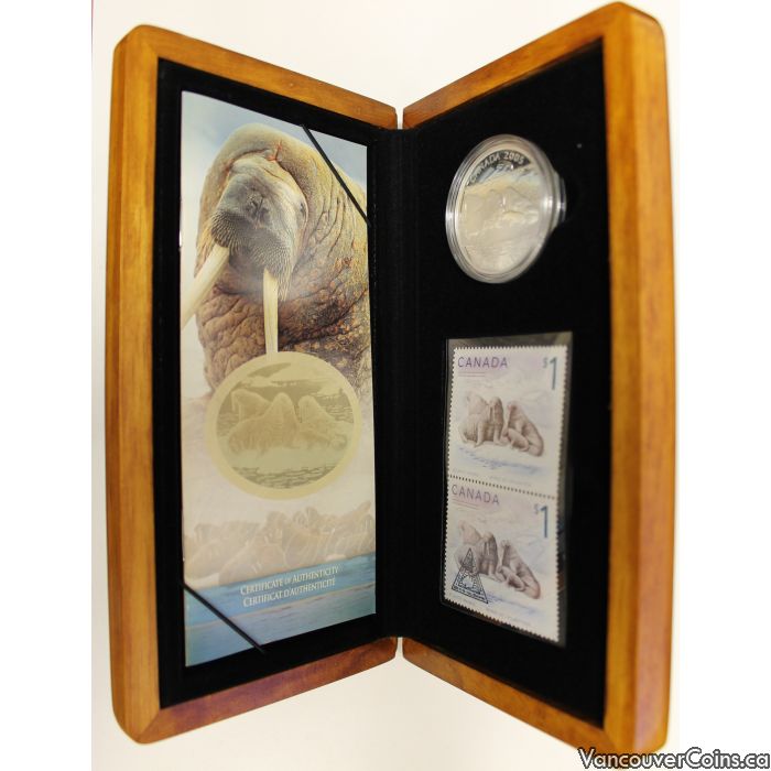 2005 $5 Walrus & Calf Coin And Stamp Set - Professional Dealers of ...
