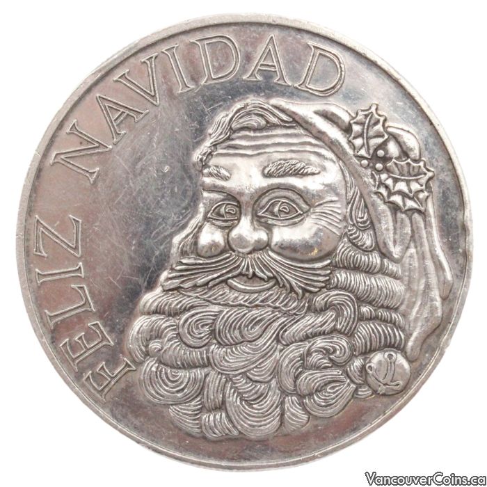 2 oz .999 Silver Round Christmas Feliz Navidad Dos Onzas Troy Plata ...