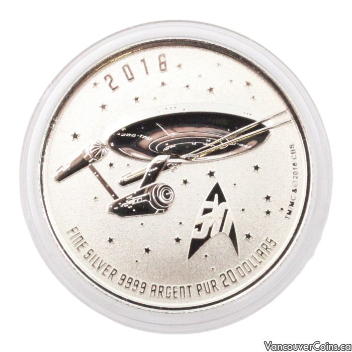 2016 Canada $20 - Star Trek Enterprise - Pure Silver Coin ...