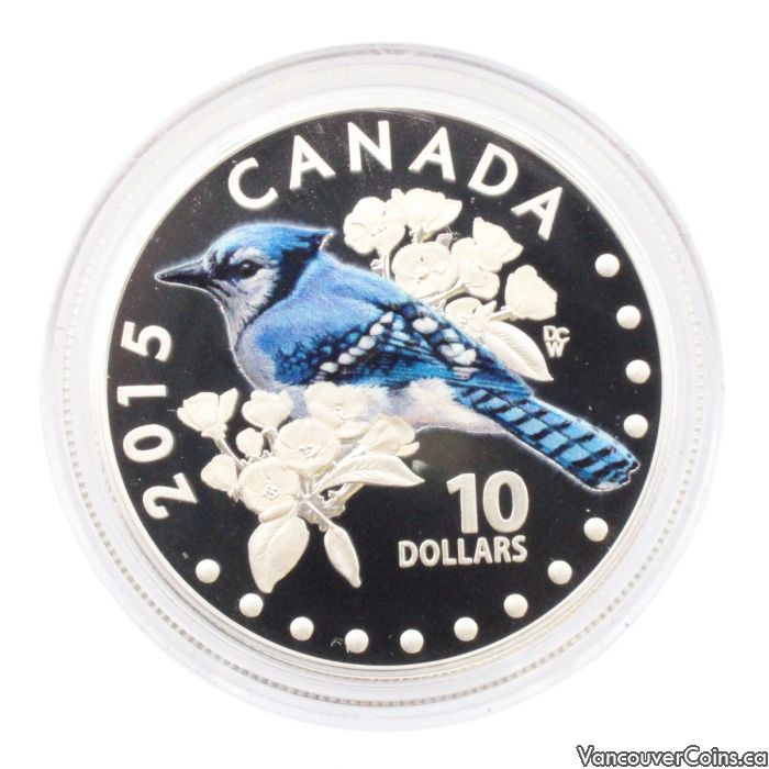 2015 Canada $10 Colourful Songbirds of Canada: The Blue Jay - Pure ...
