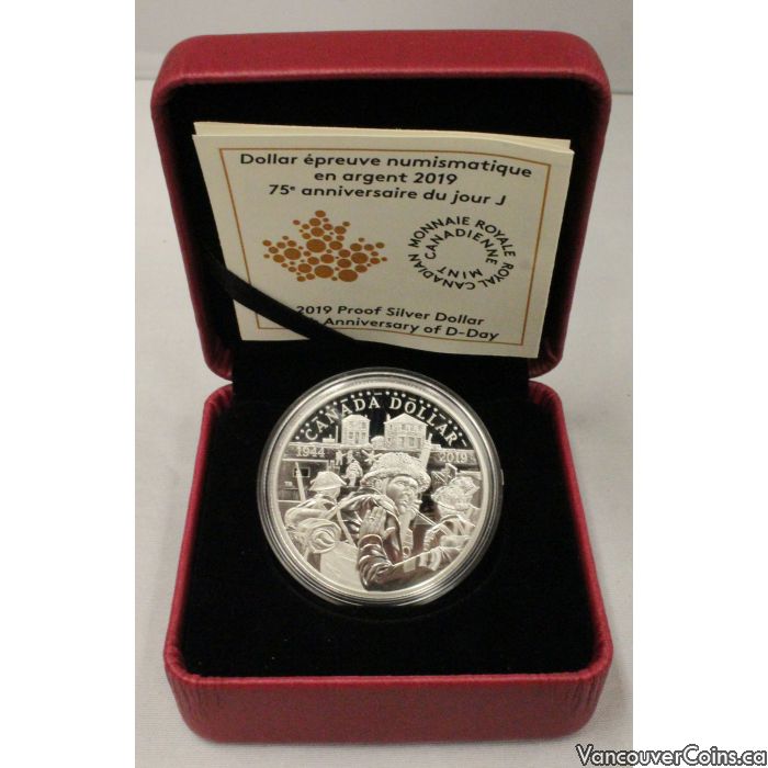 1944-2019 D-Day 75th Anniversary Special Edition Proof Silver Dollar ...