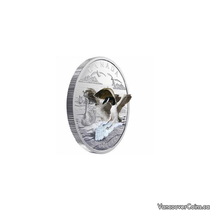 2018 $20 Three Dimensional Approaching Canada Goose .9999 Silver Proof ...