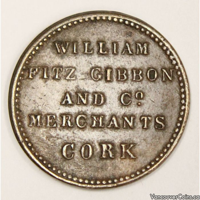 UK Cork Ireland c1830 William Fitz Gibbon And Co Merchants Farthing ...