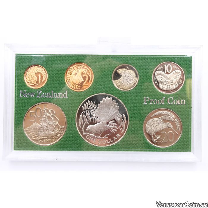 1980 New Zealand 7-coin set mint sealed all coins Gem Cameo Proof - Professional Dealers of ...