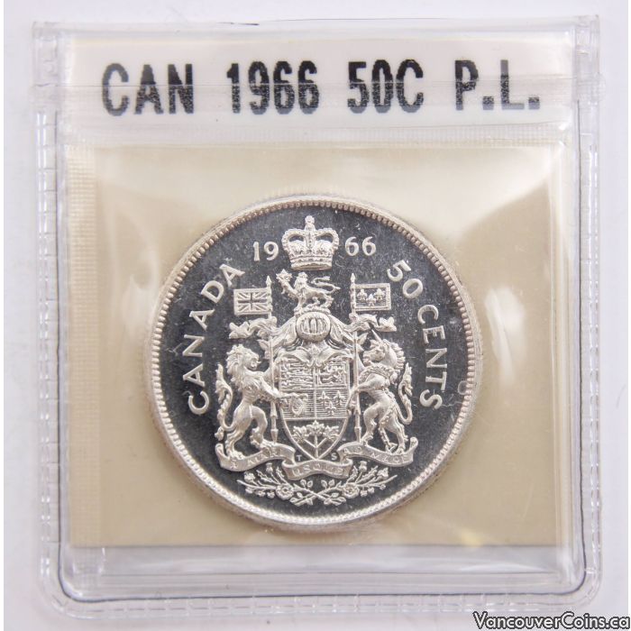 1966 Canada 50 cents Choice Prooflike - Professional Dealers of Coins ...