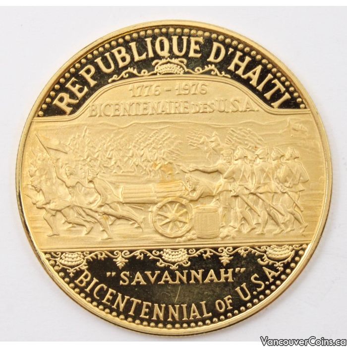 1974 Haiti 1000 Gourdes gold coin KM118.1 .3761 oz gold Choice Gem ...