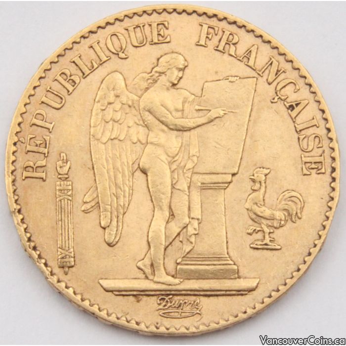 1876 A France 20 Francs gold coin nice EF+ - Professional Dealers of ...