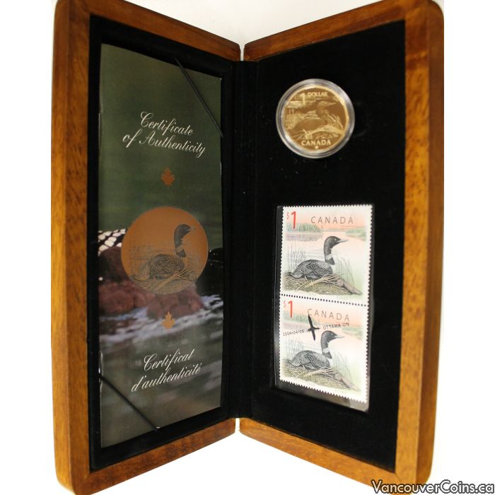 Canada 2004 $1 Wildlife Loon Coin & Stamps Set - Professional Dealers ...