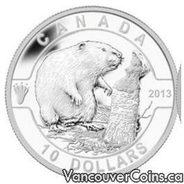 2013 Canada $10 Silver Coin O Canada series - Beaver Proof .9999 Fine ...