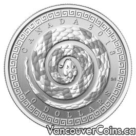 2013 Royal Canadian Mint $10 Year of the Snake Silver Coin .9999 Fine ...