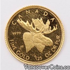 2004 Canada 50 Cent Moose 1/25 Oz Pure Gold Coin .9999 Fine RCM ...