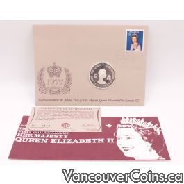 1977 Canada Governors General medal visit Queen Elizabeth II 1st day ...