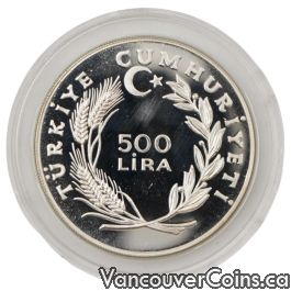 1979 Turkey 500 Lira silver coin Year of the Child Gem Proof ...