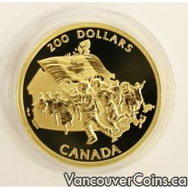 1990 Canada $200 Gold Coin 22K Choice Gem Cameo Proof-68 ...