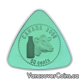 2008 Canada 50 cent Milk Delivery - Sterling Silver Triangular Coin ...