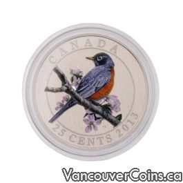 2013 25-Cent Coloured Coin – American Robin - Professional Dealers of ...